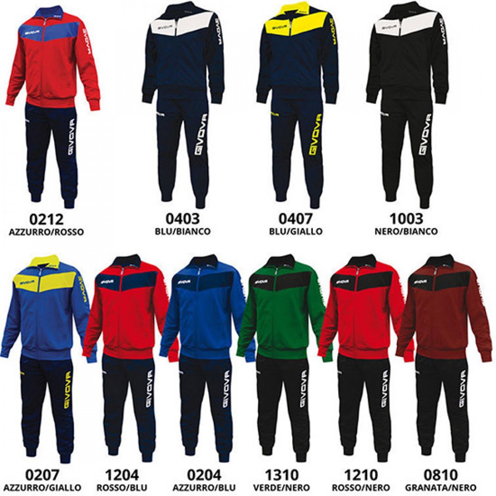 Tuta sportiva givova visa tr018 allenamento running zip uomo donna unisex